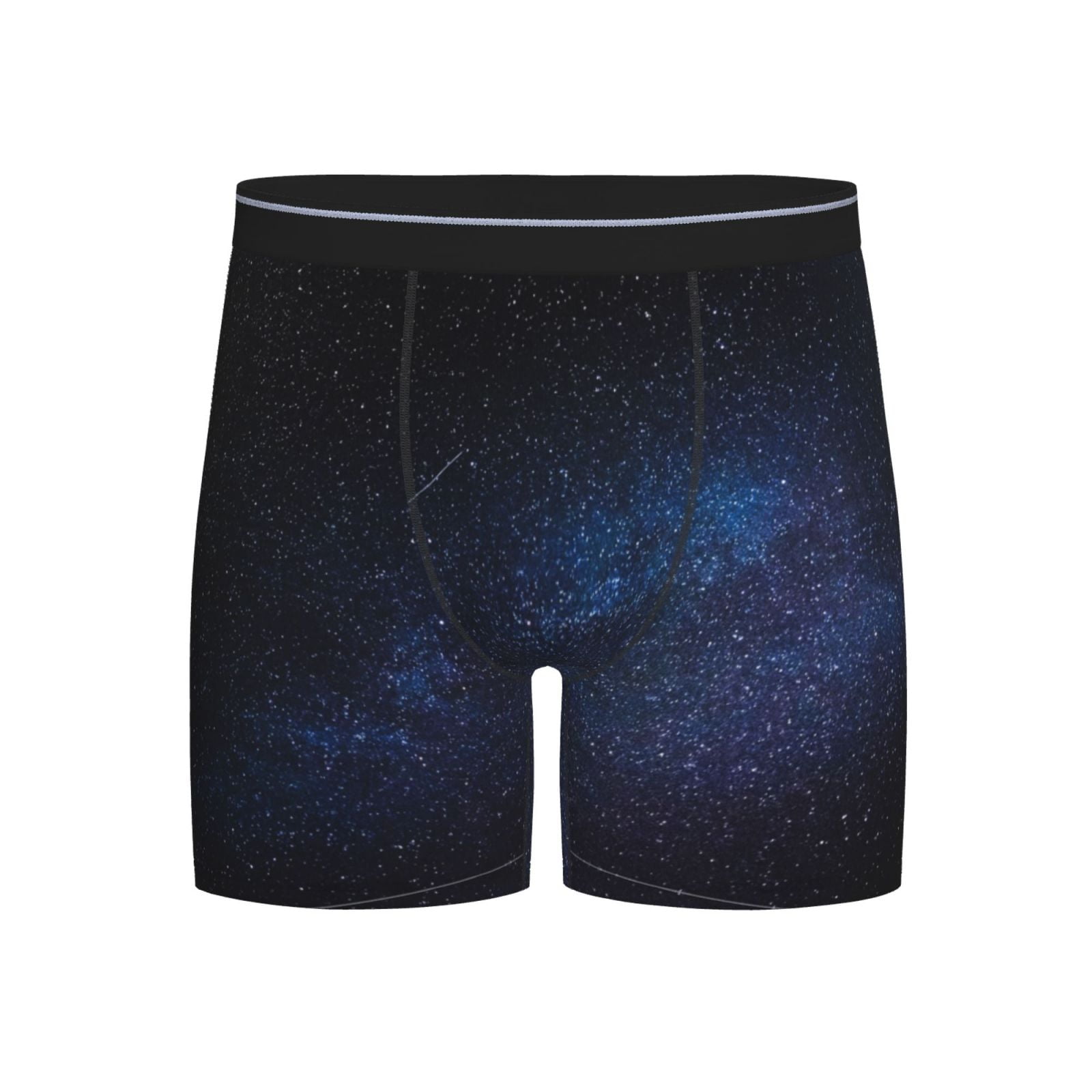 Black Starry Sky Boxer Briefs Novelty Underwear With Fly Underwear For ...
