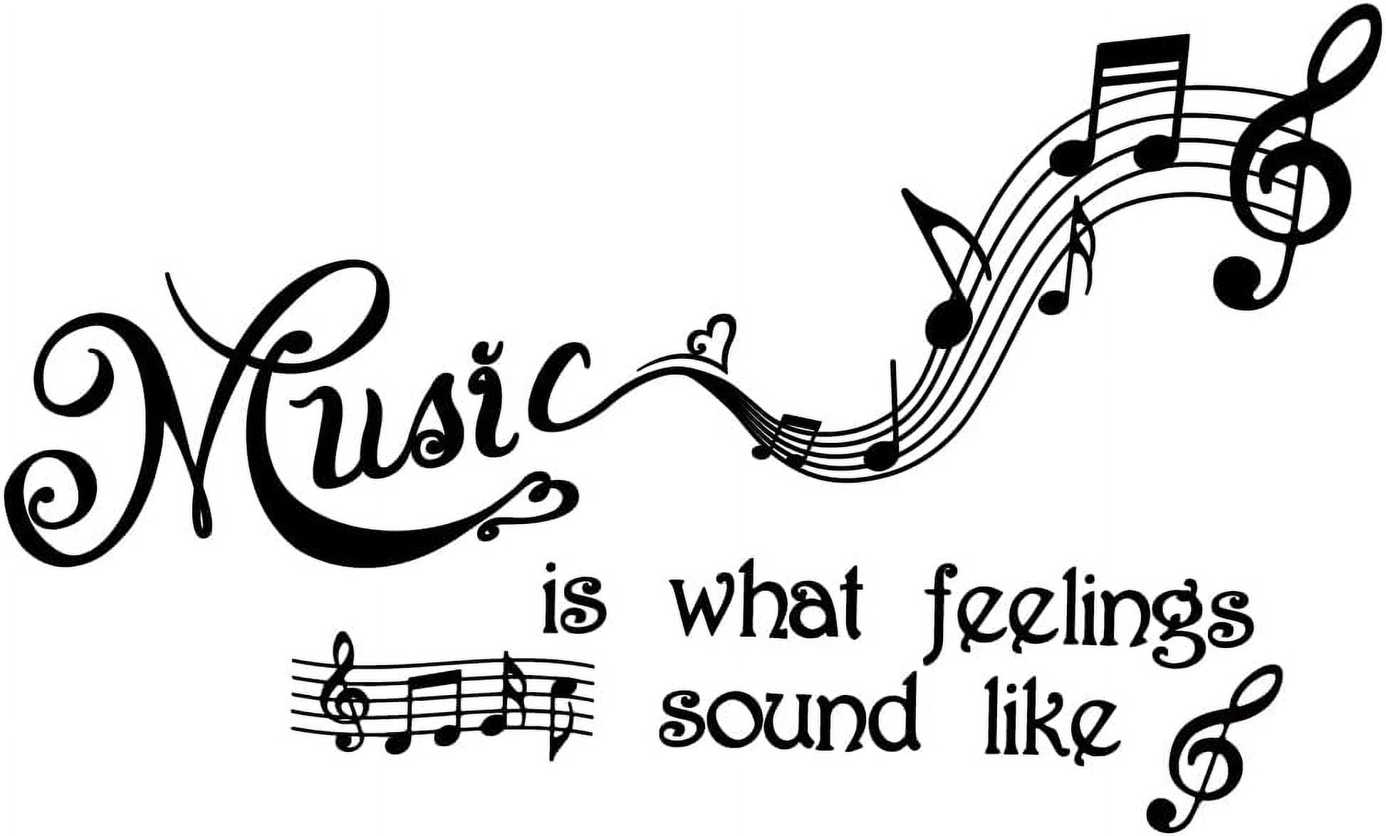 Black Stave Wall Sticker Music Notes Wall Decals Removable Vinyl Wall ...