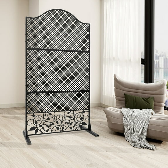 Black Steel 100*185cm Hollow Screen Rust-Proof Thickened U-Groove Base ...