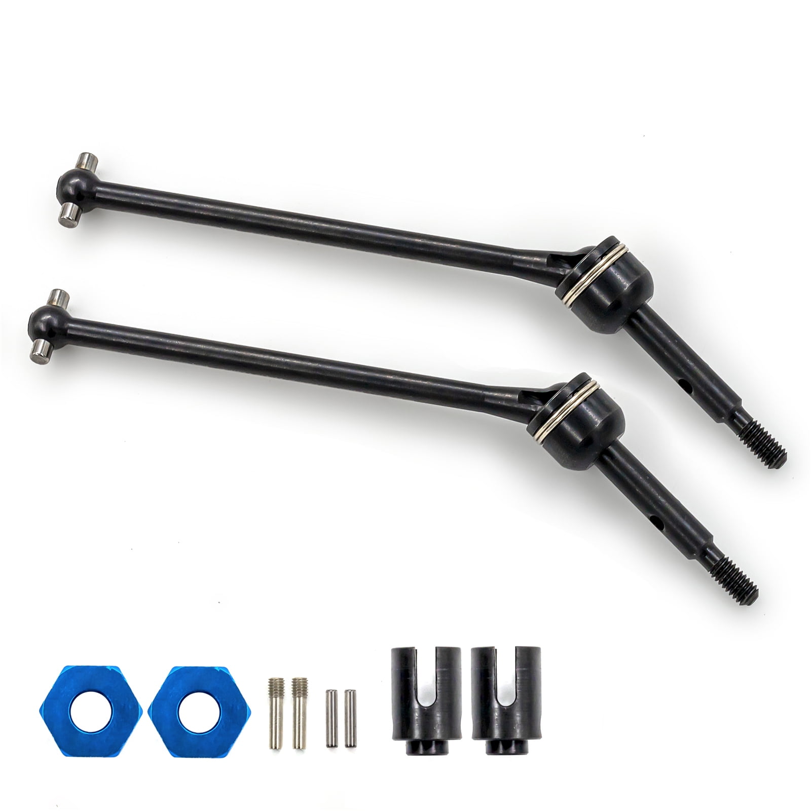 Black Steel CVD Drive Shafts For Traxxas 1/10 Slash 4x4 Rustler 2WD RC ...