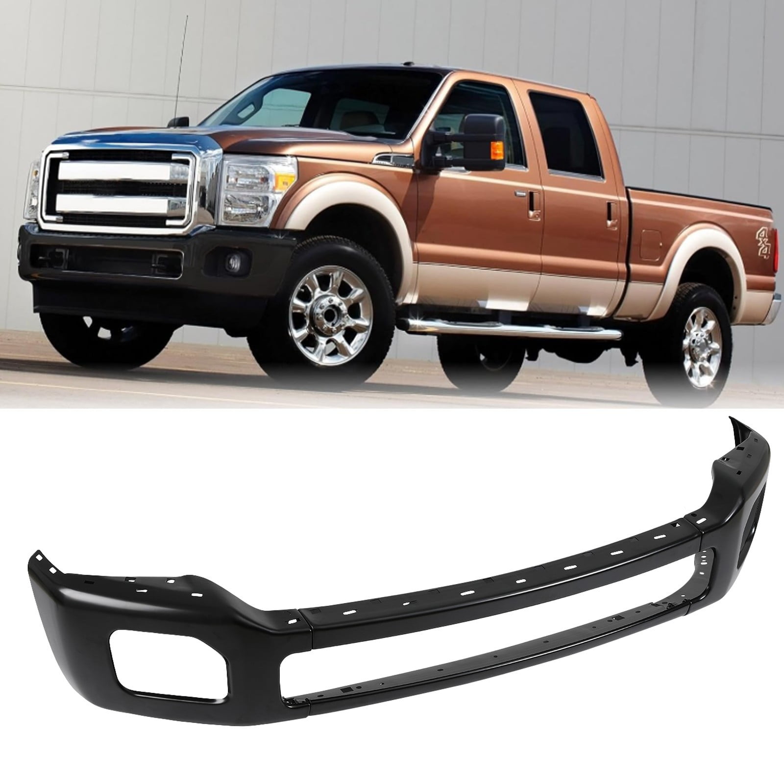 Black Steel Front Bumper Face Bar For 2011-2016 Ford F250 F350 F450 ...