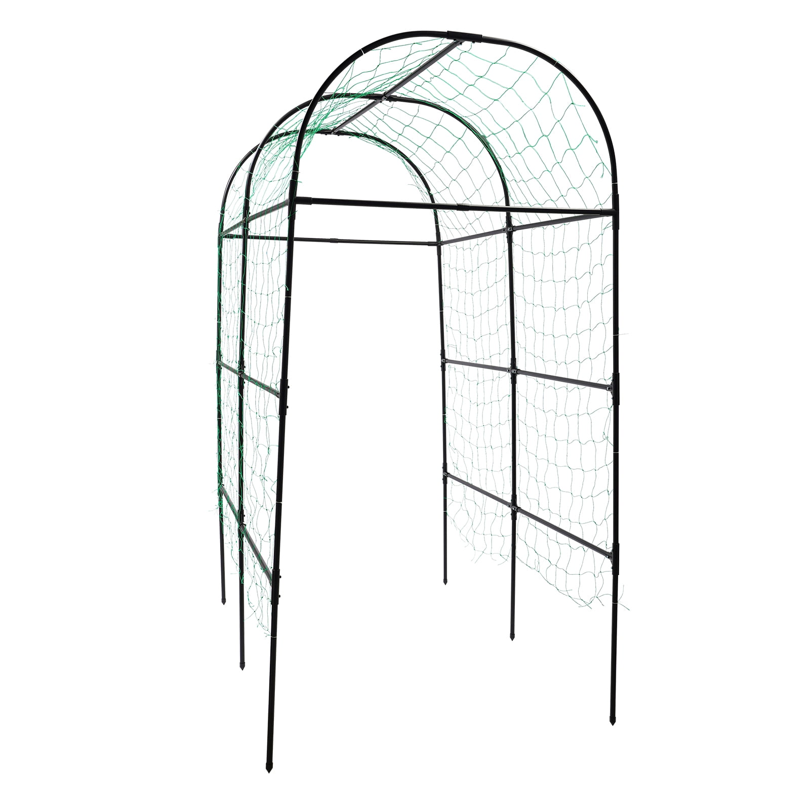 Black Steel Garden Arch for Climbing Plants, 115183230cm, Freestanding ...