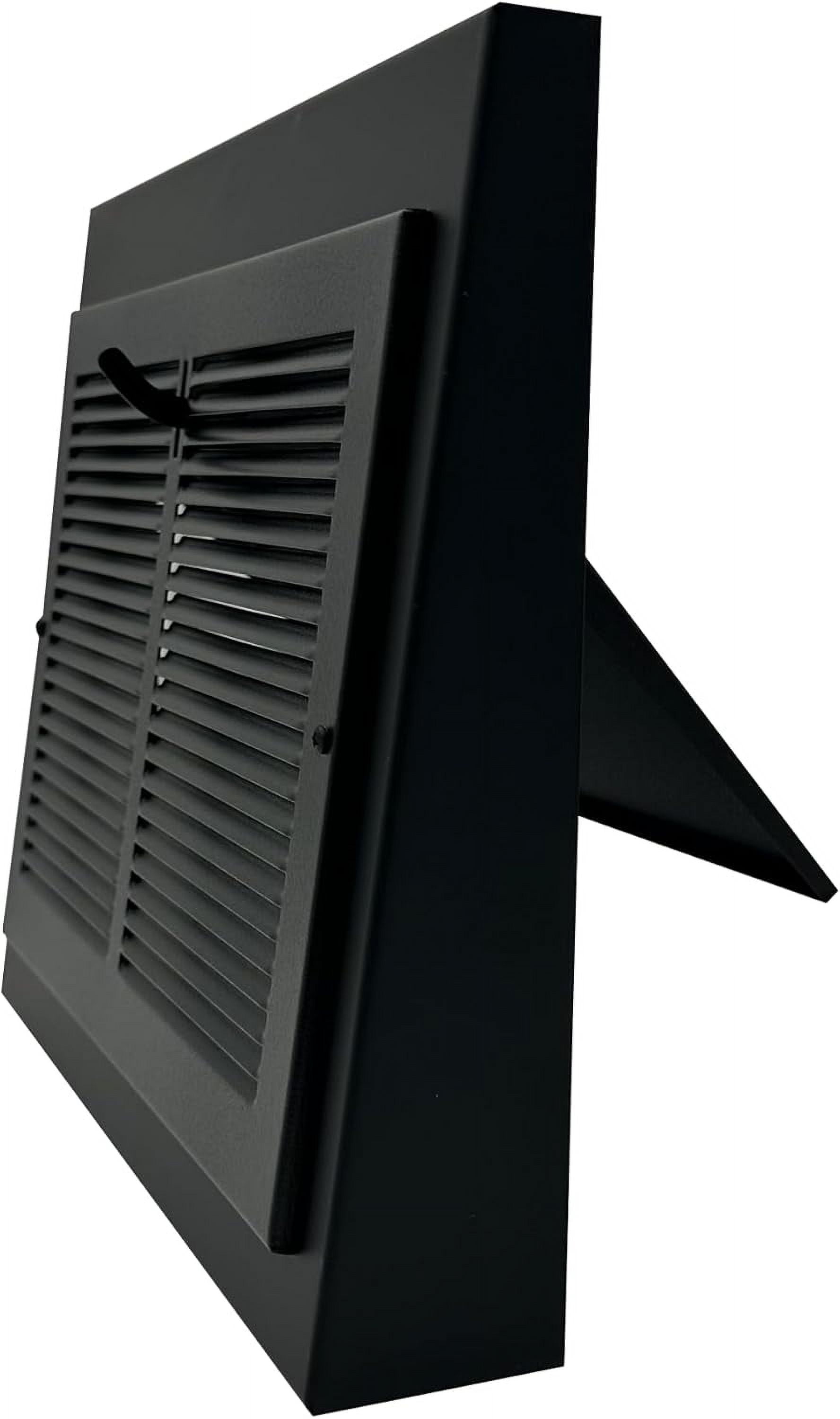 Black Steel Gravity Baseboard Register - 13" X 12" Outside Dimensions ...