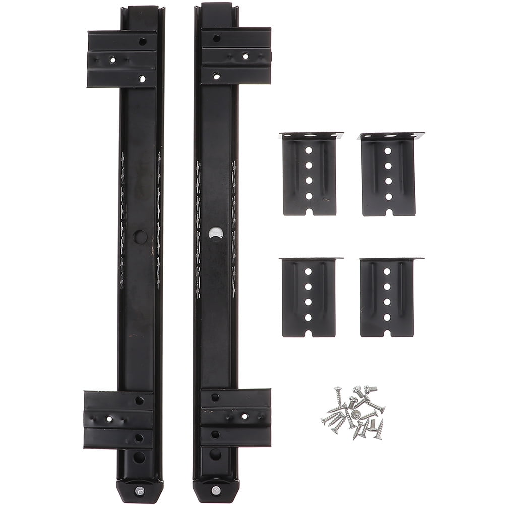 HAKIDZEL Keyboard Sliders Cabinet Drawer Slides Steel Black 1 Pair ...