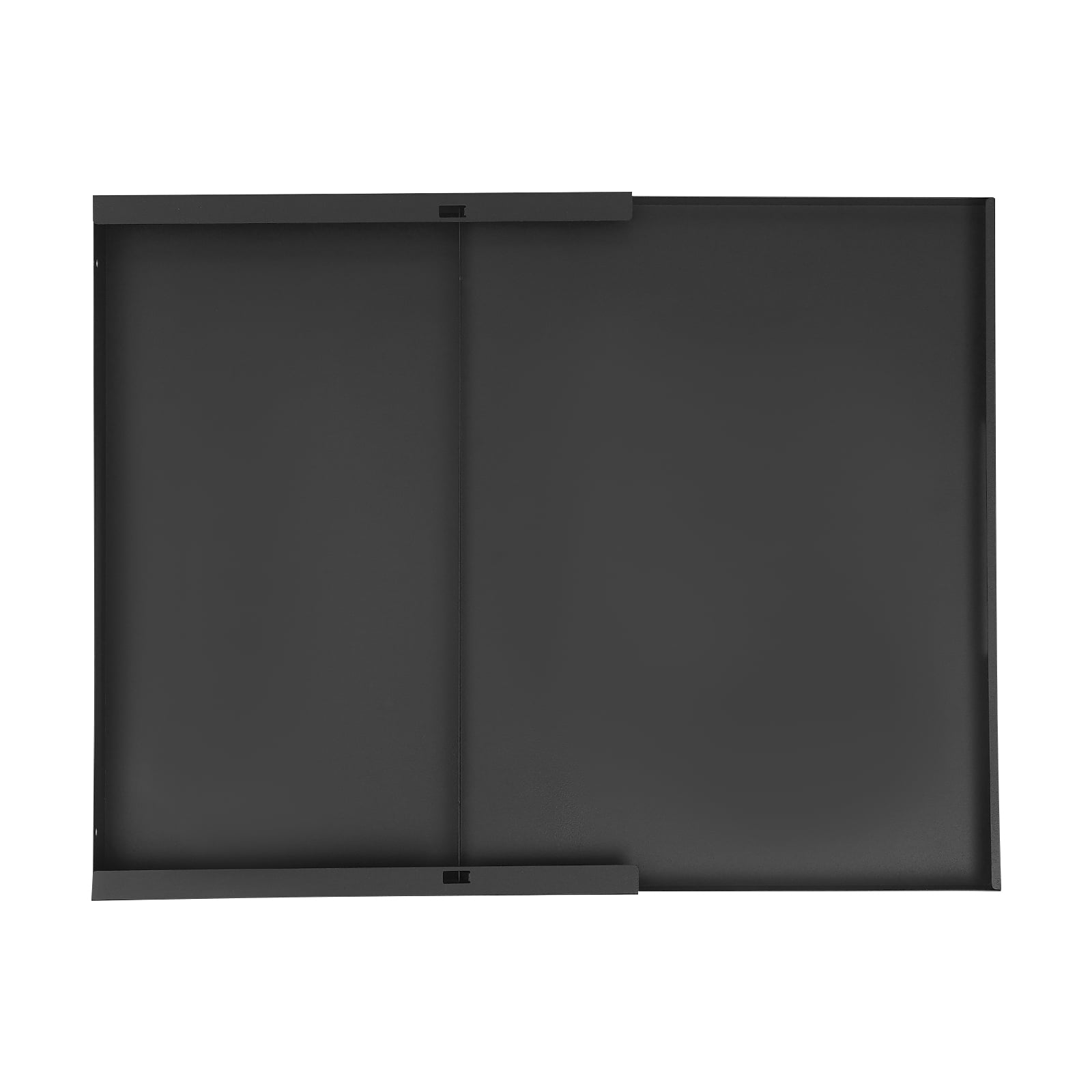 Black Steel Microwave Stand with Pull-Out Shelf, Carbon Steel ...