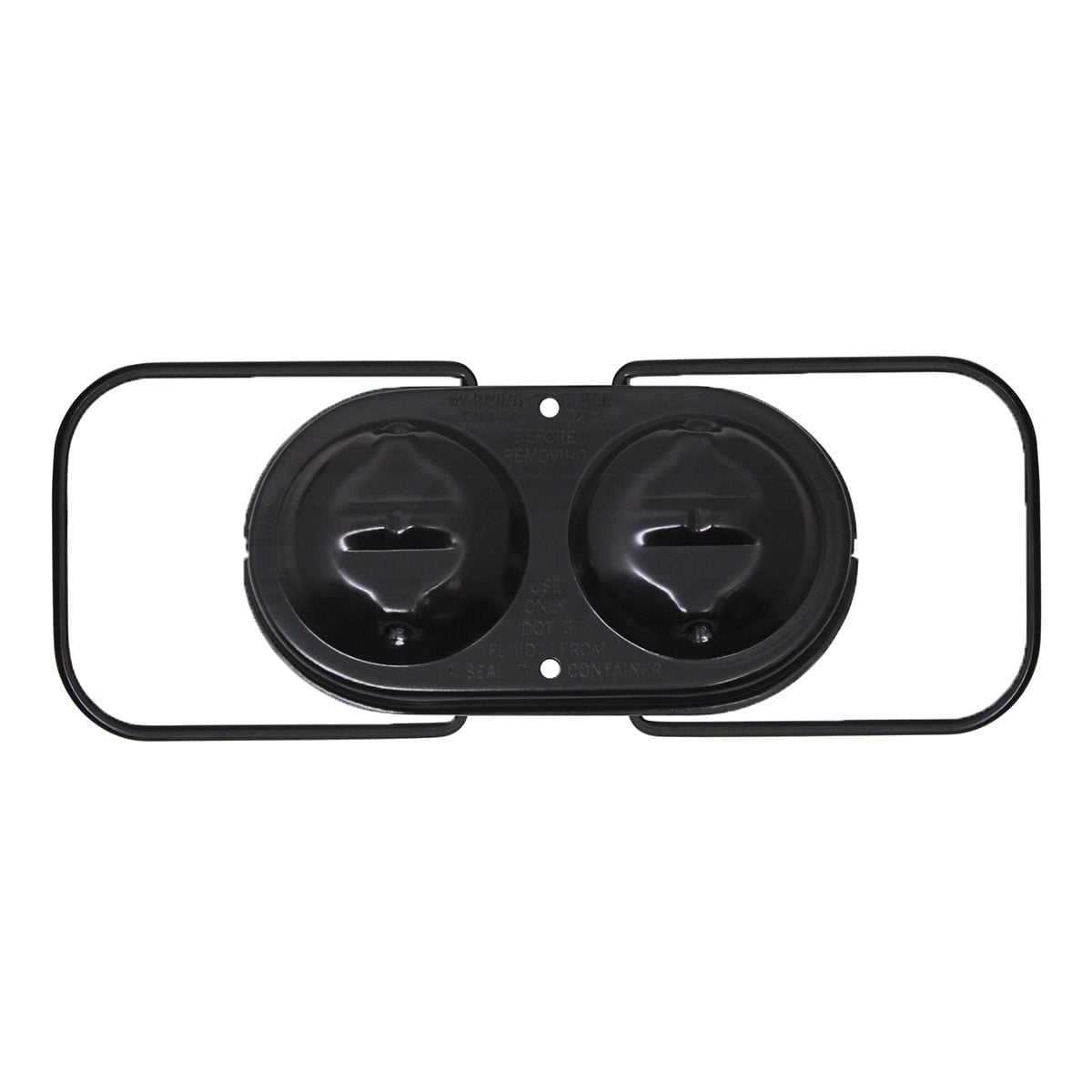 Black Steel Oval Shaped Dual Bail Master Cylinder Cover For Chevy GM ...