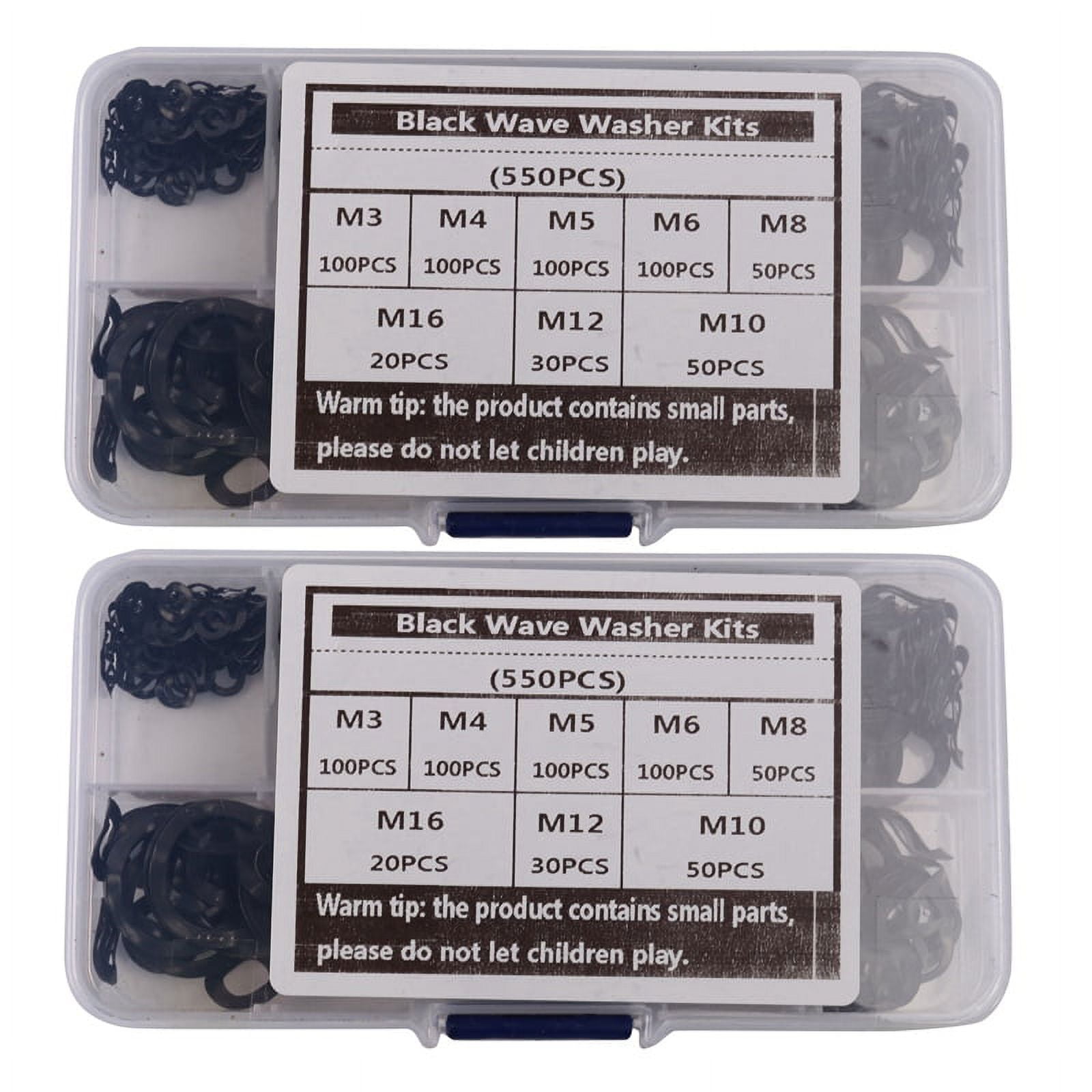 Black Steel Ring Spring Washer Three Wave Washers 65MN Wave Gasket ...