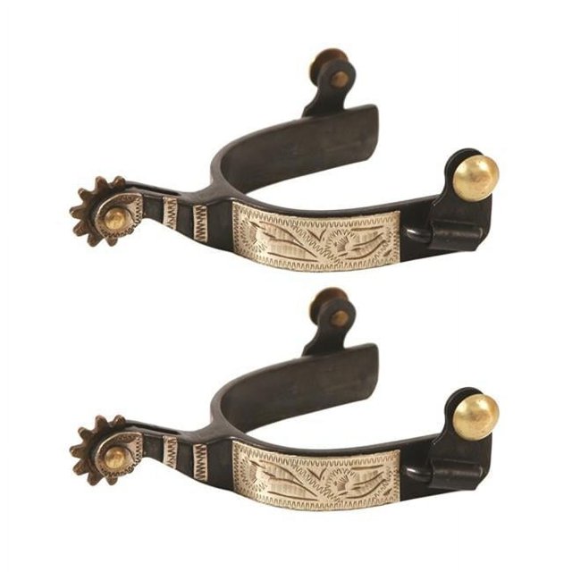 Black Steel Roping Spurs - Mens Universel - Walmart.com