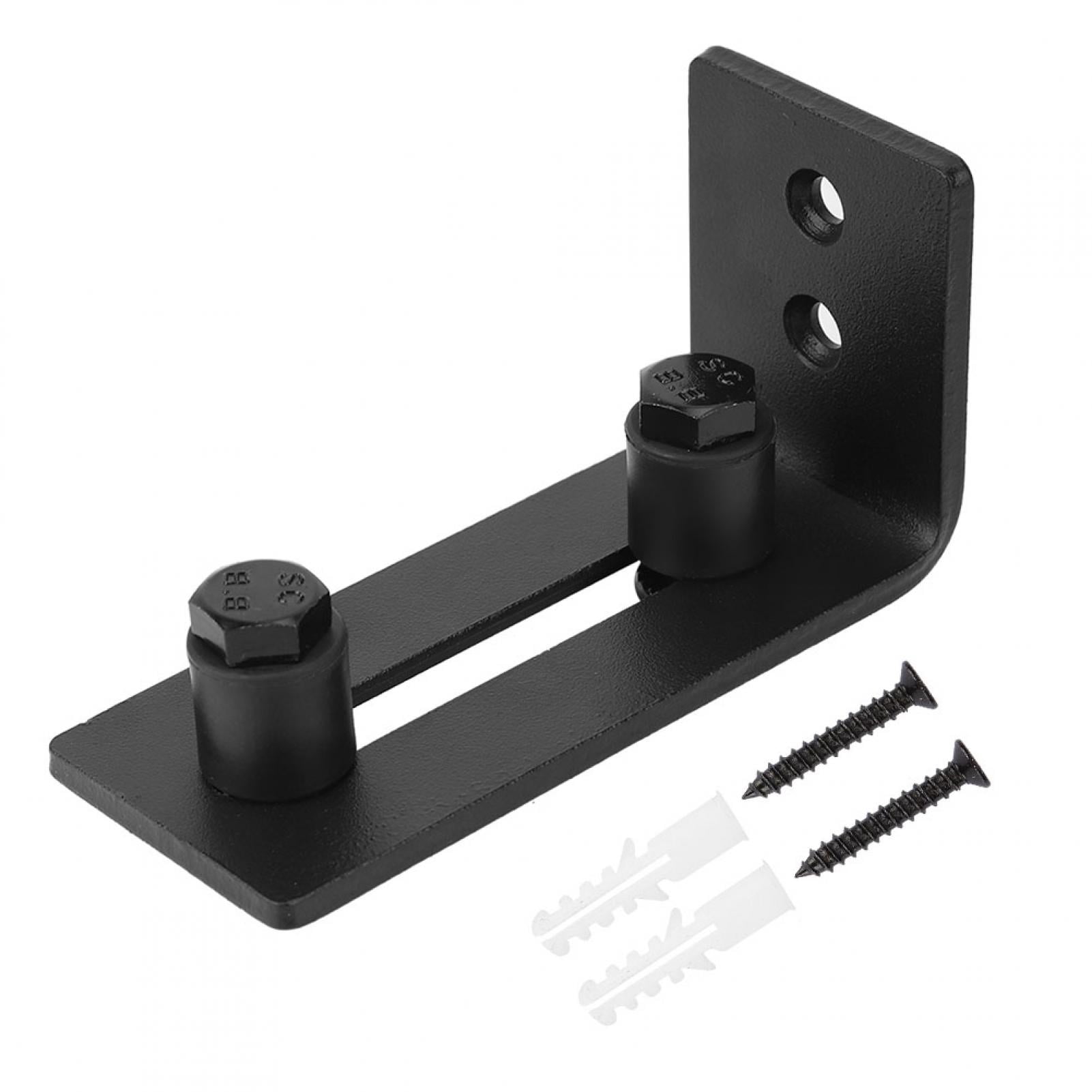 Cccanaooolceie Black Steel Barn Door Hardware Sliding Bottom Floor Wall ...