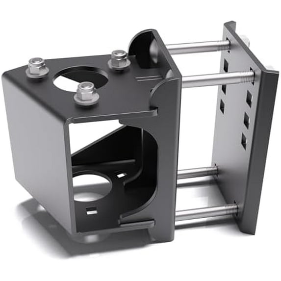 Black Steel Tongue Jack Stand Bracket Bolt-On Relocation Kit Fit for 3 ...