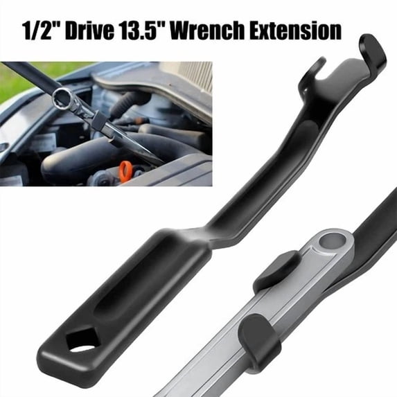 Black Steel Wrench Extender Tool Bar Extra Long Torque Adaptor Wrench ...