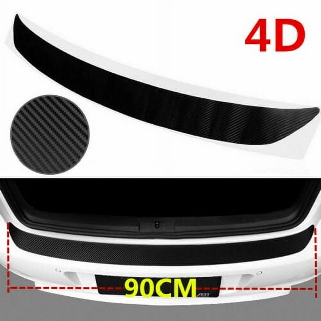 Black Sticker Rear Bumper Guard Sill Plate Trunk Protector For Nissan ...