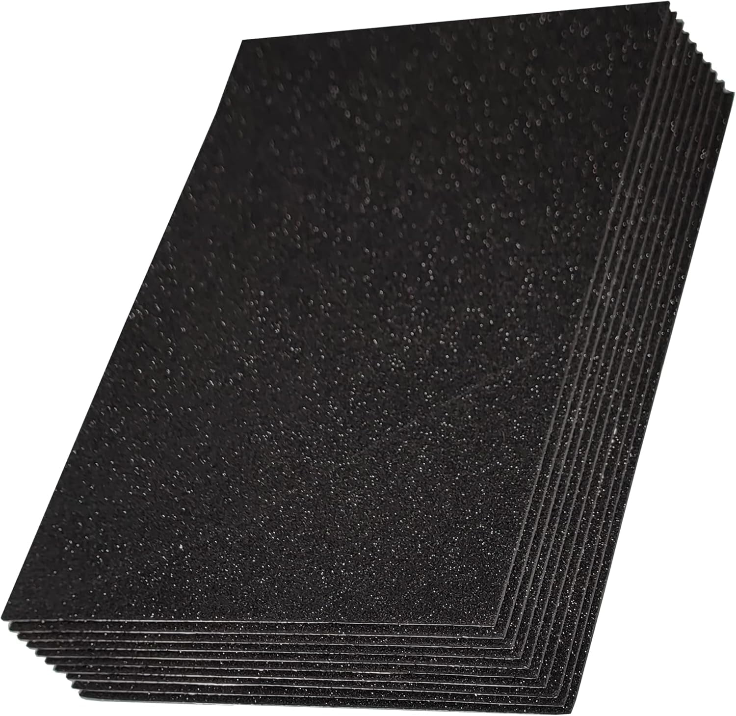 Black Sticky Glitter Foam Sheets for Craft, 10 Packs Thick Self ...