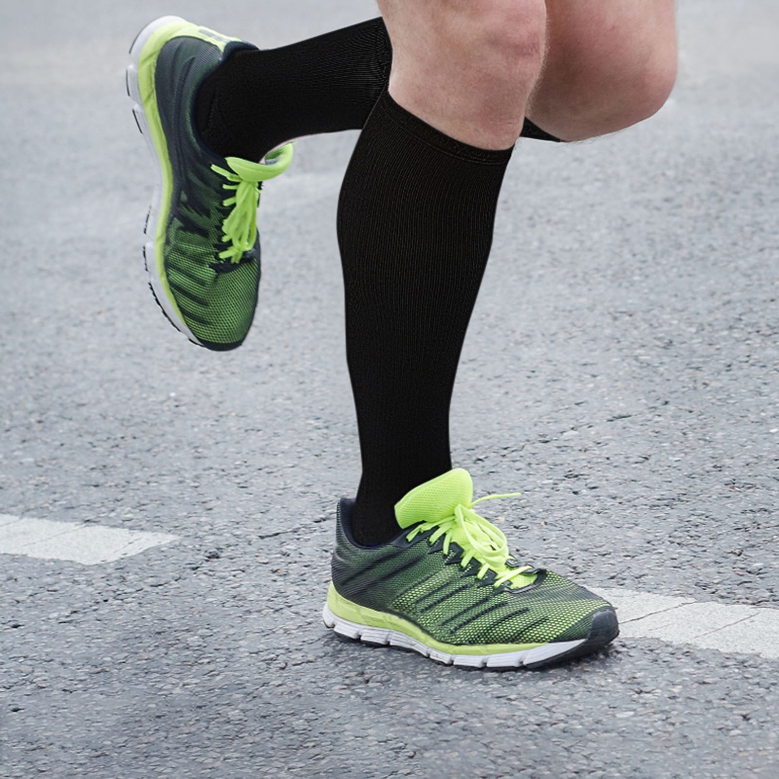 Black Stockings Compression Socks for Men & Women Graduated Knee High ...