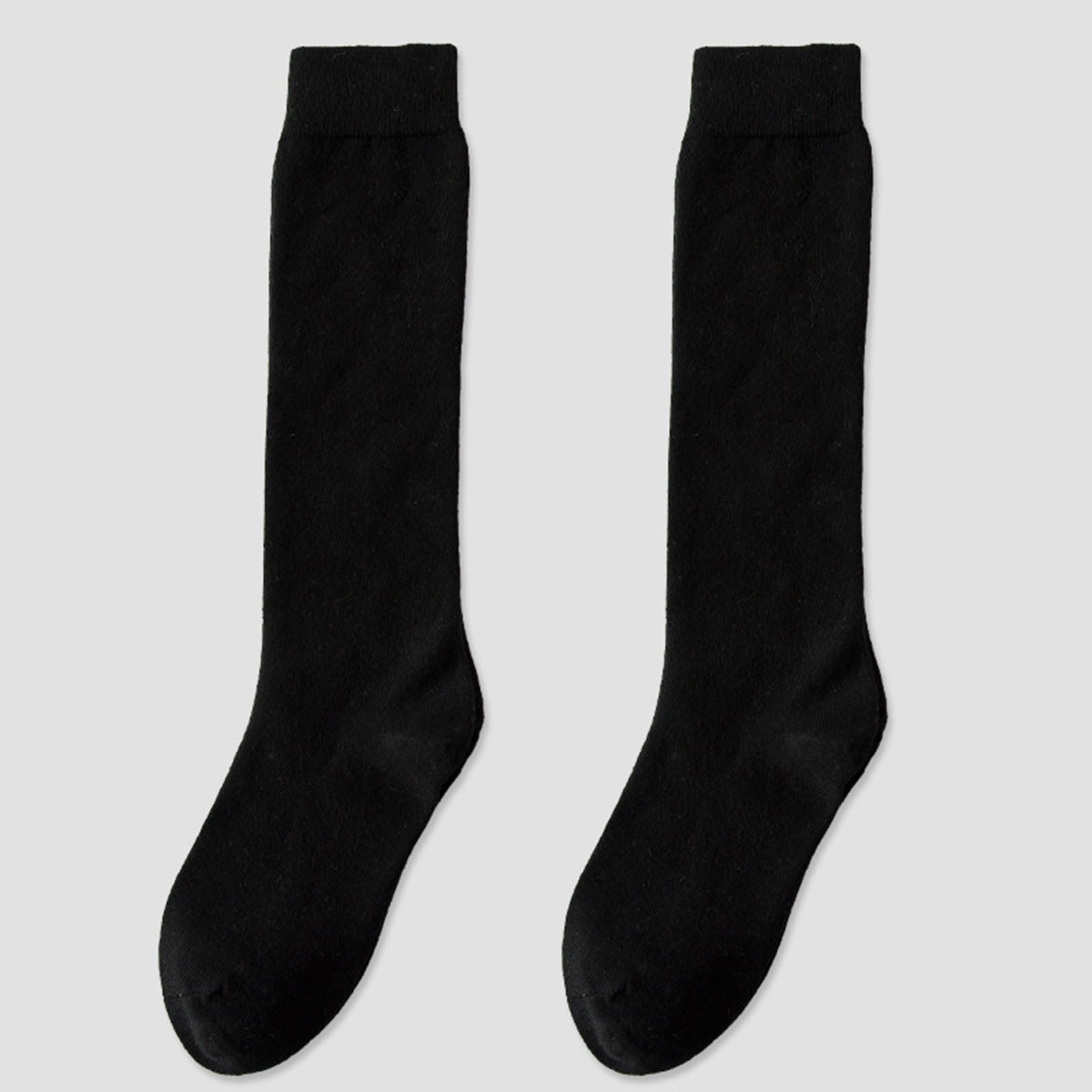 Black Stockings Women's Winter Thickening Warm Medium Length Leg Socks Keep Warm Sock High The ...