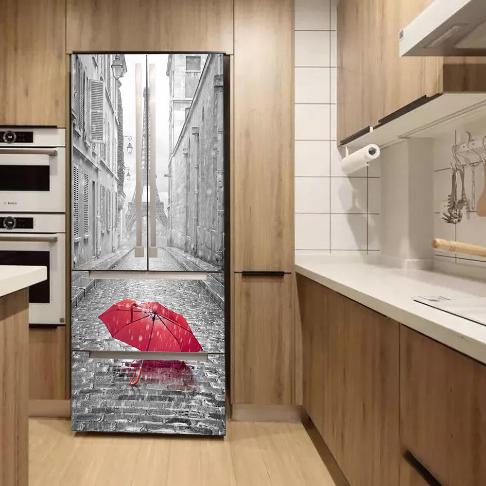 Black Stone DIY Freezer Sticker Vinyl Waterproof Decoration Poster ...