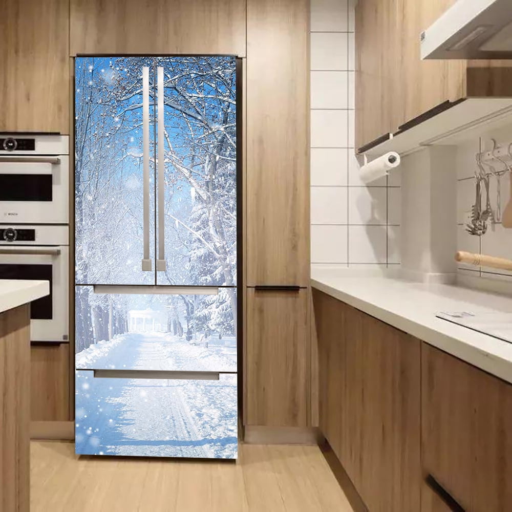 Black Stone DIY Freezer Sticker Vinyl Waterproof Decoration Poster ...