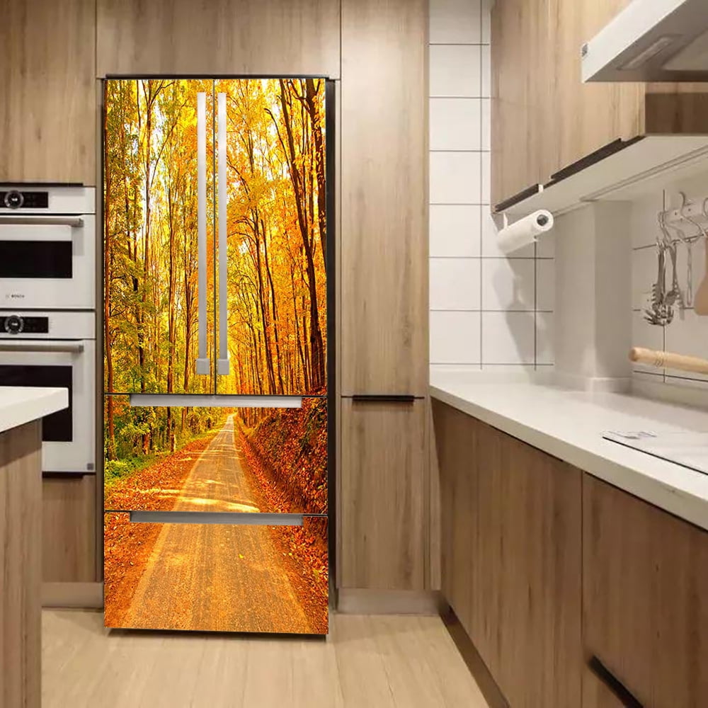 Black Stone DIY Freezer Sticker Vinyl Waterproof Decoration Poster ...