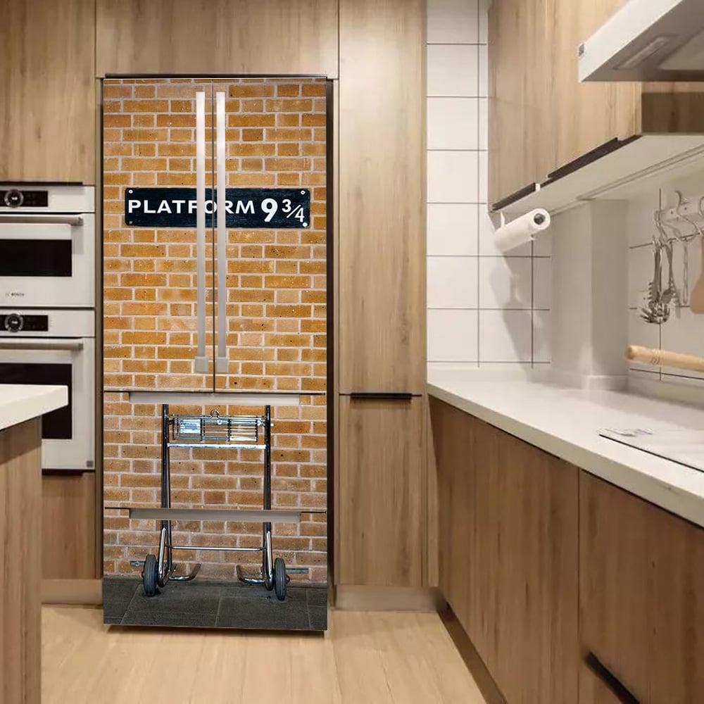 Black Stone DIY Freezer Sticker Vinyl Waterproof Decoration Poster ...