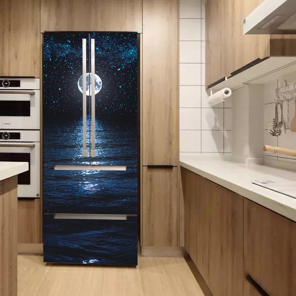 Black Stone DIY Freezer Sticker Vinyl Waterproof Decoration Poster ...