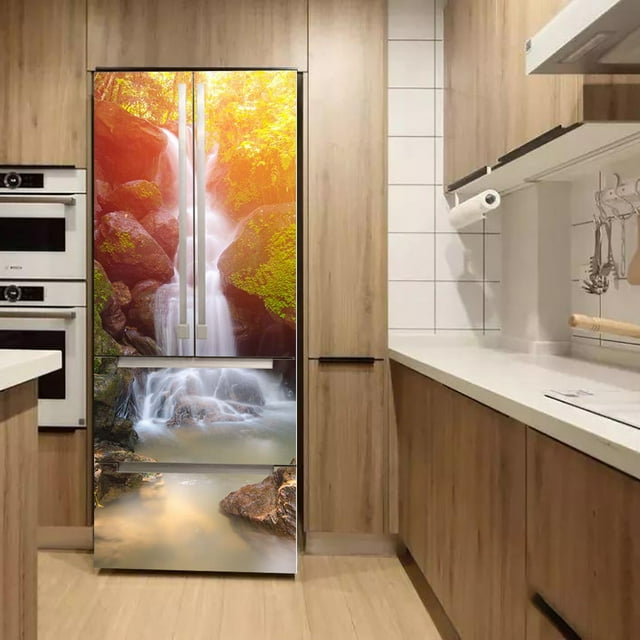 Black Stone DIY Freezer Sticker Vinyl Waterproof Decoration Poster ...