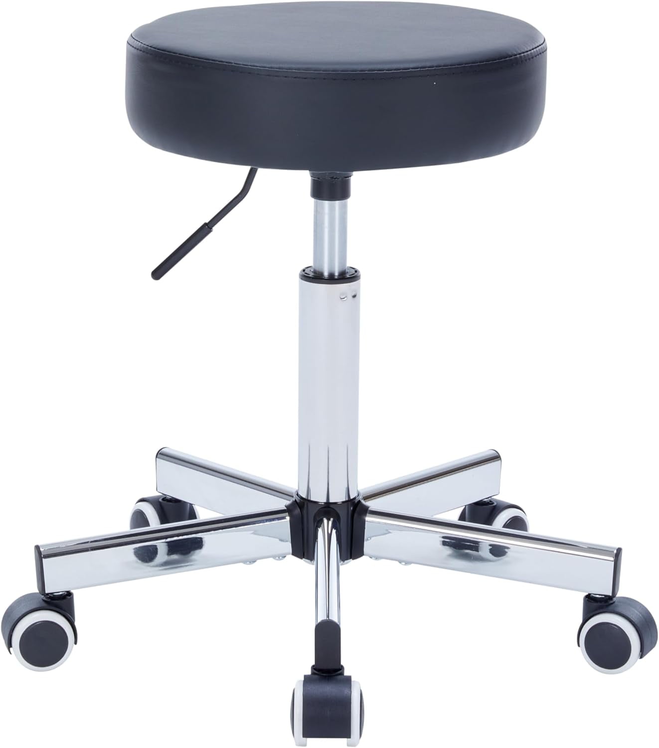 Black Stools, Ergonomic Rolling Stool Height Adjustable, Medical Stool ...