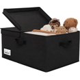 Black Storage Bin with Lid, Fabric Closet Organizers and Storage ...