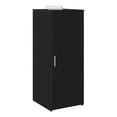 Black Storage Cabinet, Engineered Wood Compact File Cabinet for Home ...