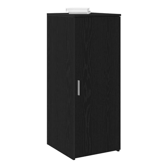 Black Storage Cabinet, Engineered Wood Compact File Cabinet for Home ...