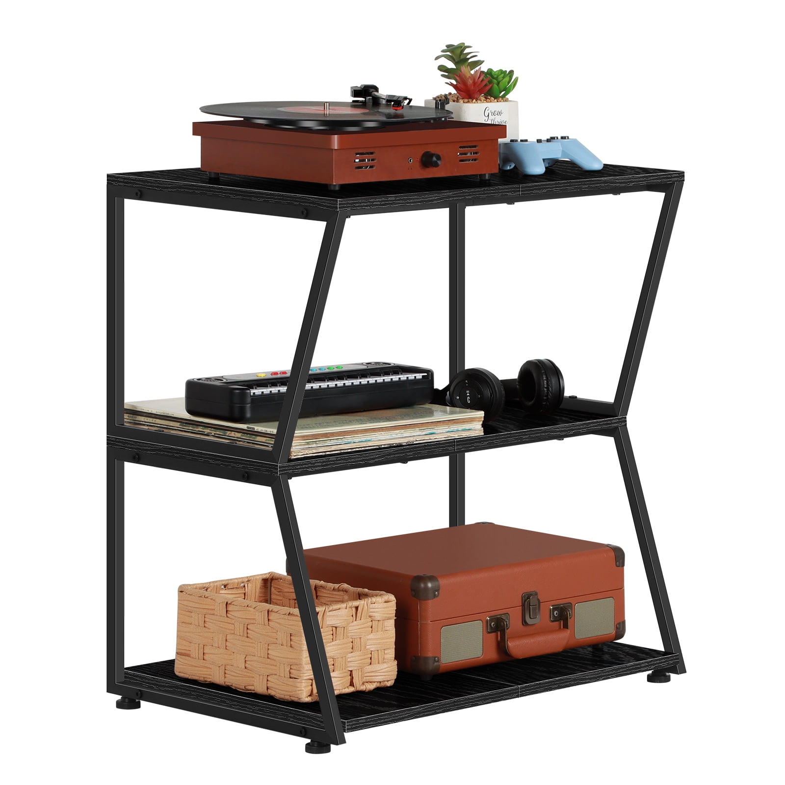 Black Storage Rack - Space Saving Organizer - Walmart.com