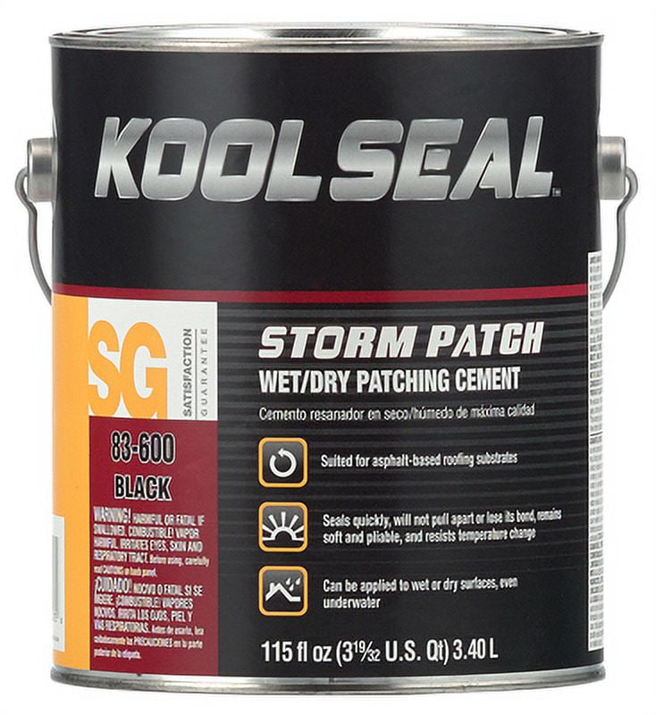 Black Storm Patch & Seal .9 Gallon Can All-Weather Elastomeric, Each ...