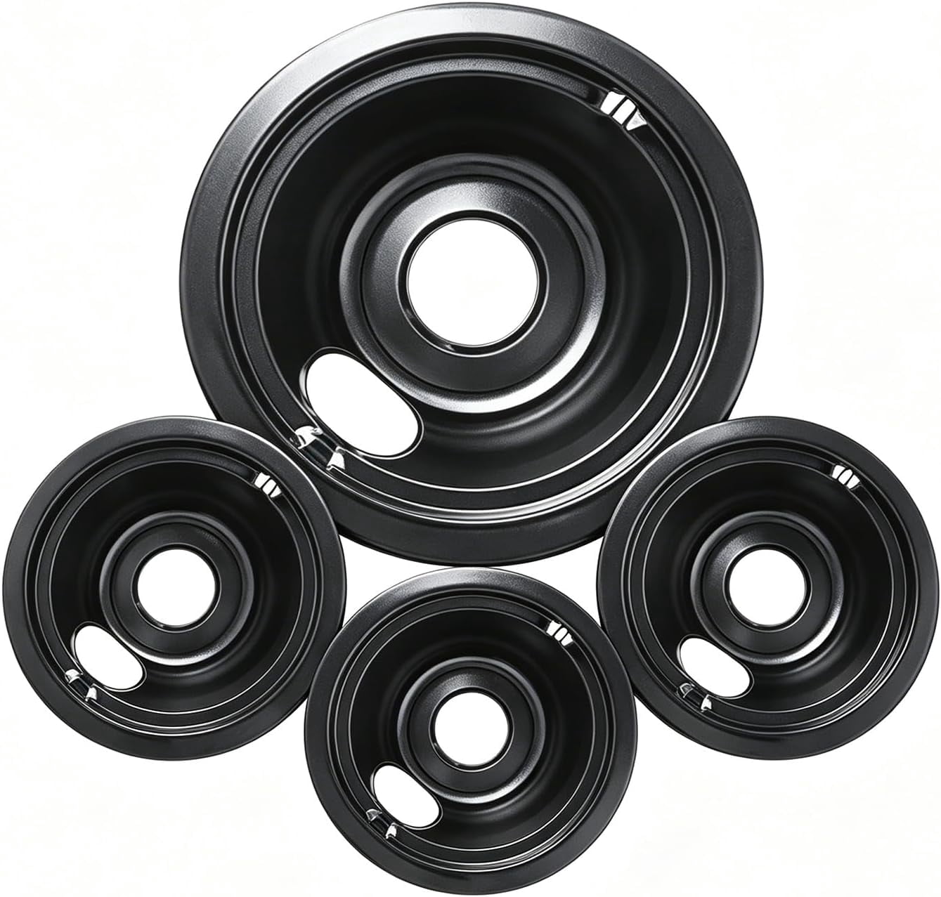 Black Stove Drip Pans, 10% Energy Save by Enamel Spraying Prevent ...