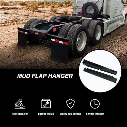Black Straight Mud Flap Hanger Bracket for semi Trucks 2-1/2" Bolt ...