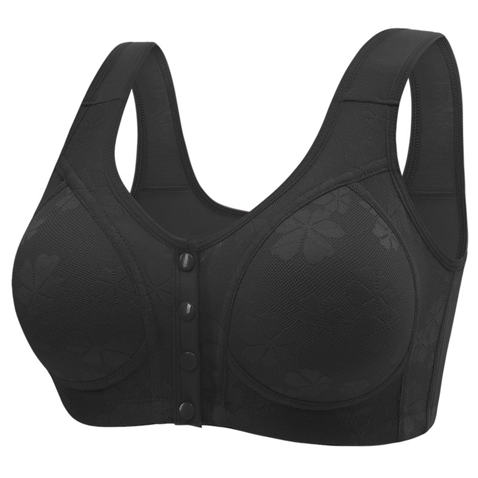 Black Strapless Bras for Women's Fashionable and Casual Front Button ...