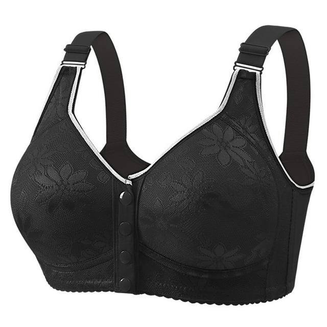 Black Strapless Bras for Women's Fashionable and Casual Front Buttoned ...