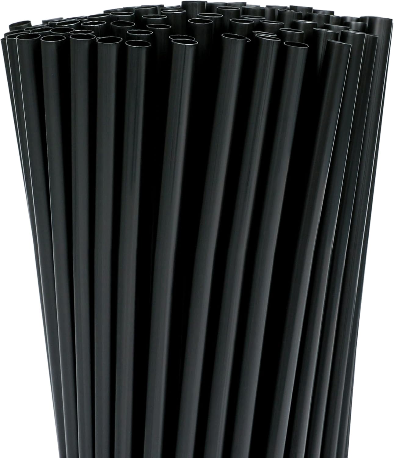 Black Straws,200 Pcs Long Disposable Plastic Drinking Straws. (0.23 ...