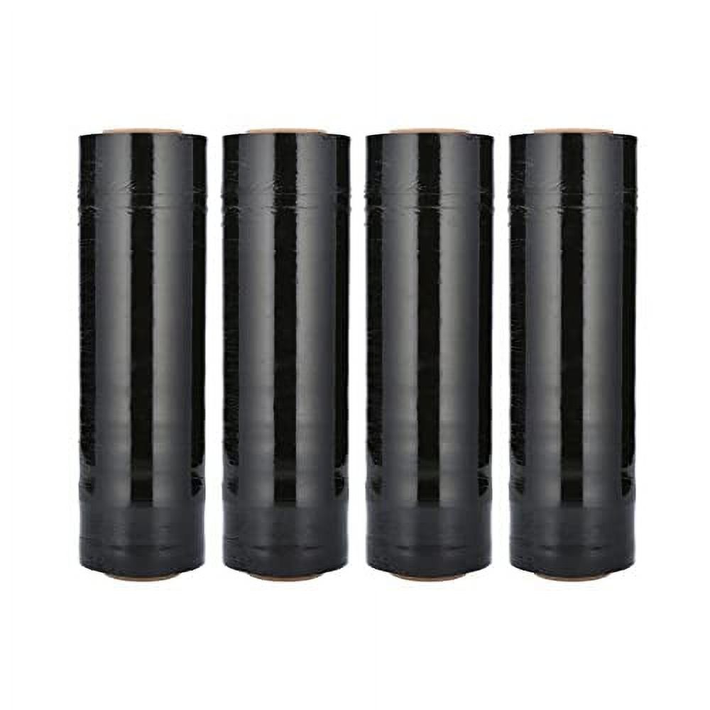 Black Stretch Film Hand Wrap 18 Inch x 1500 Feet x 80 Gauge Feet 4 ...