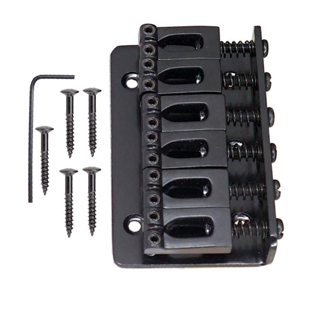 Black Strings Bridge 6 Saddle Bridge Electric Guitar Instrument ...