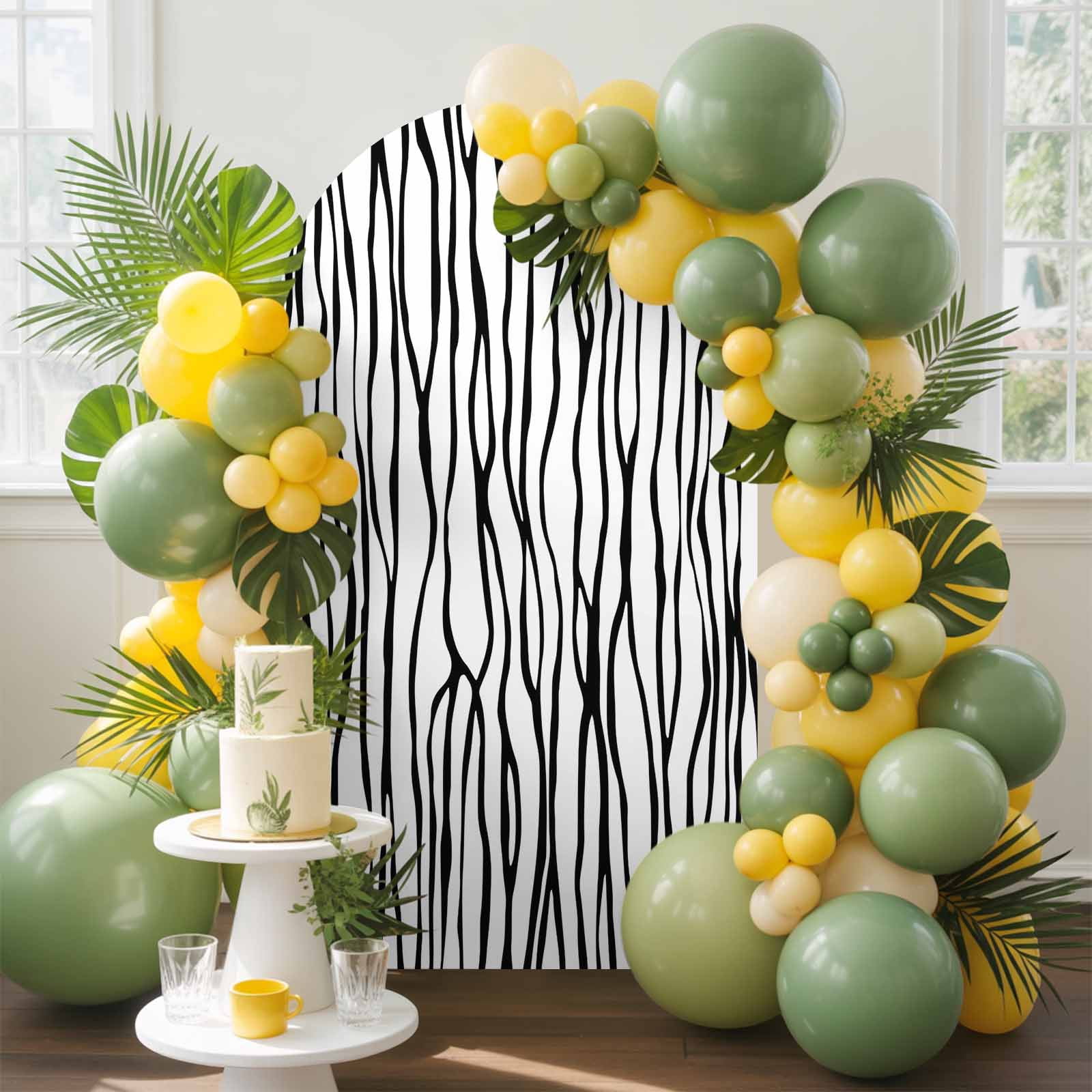 Black Stripe Arch Backdrop Cover 4 FT, Retro Abstract Art Farmhouse ...