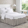 Black Stripe Bed Skirt Queen Size 16 Inch Drop, Country Vintage Boho ...