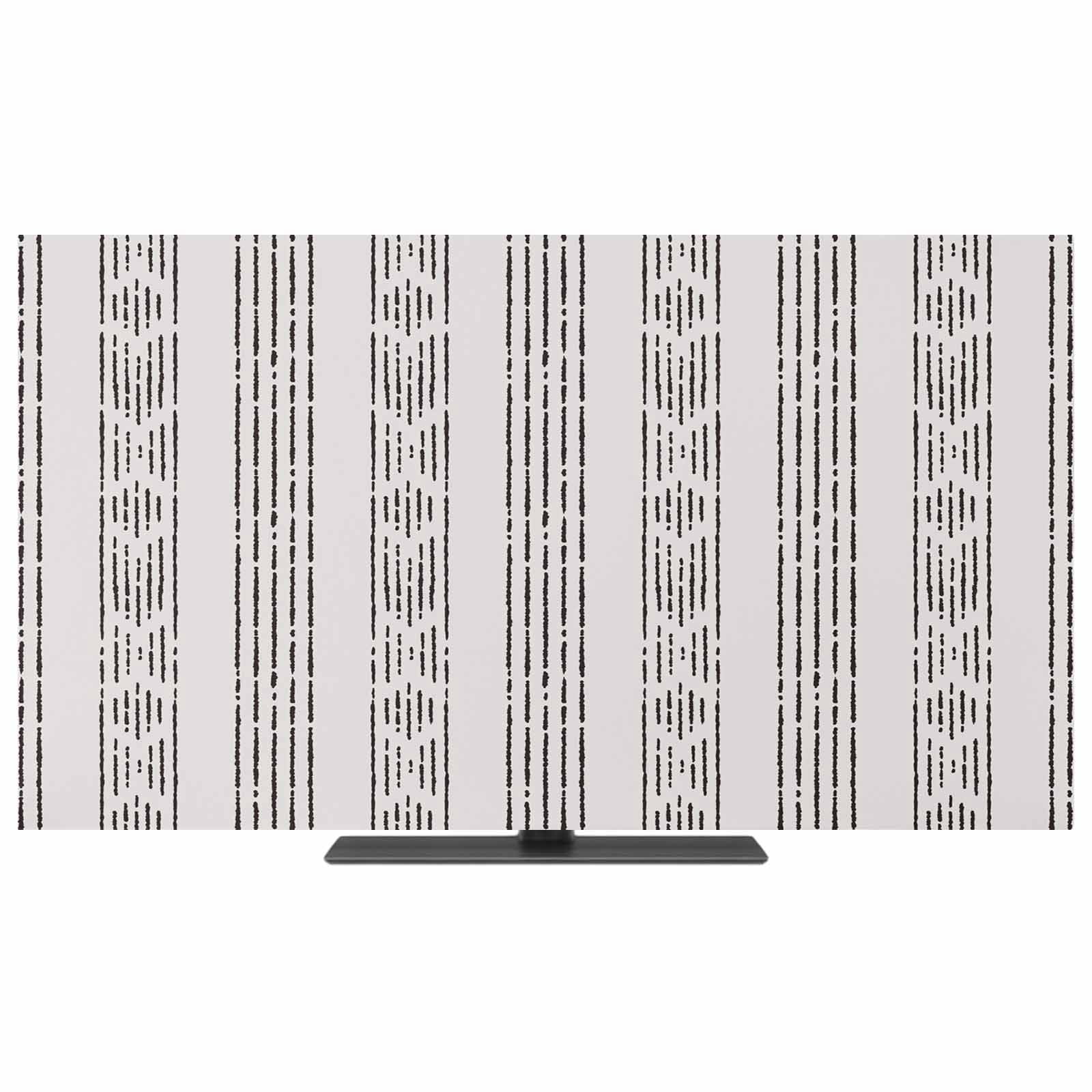Black Stripe TV Dust Cover,Stretchable TV Screen Desktop Computer ...