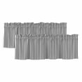 Black Striped 2 Panels Kitchen Valance, Modern Stripes Farmhouse Rustic ...
