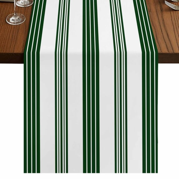 Black Striped Burlap Cotton Table Runner 13x36 Inches Short, Modern ...