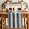 Black Striped Dining Table Runner, Modern Stripes Farmhouse Rustic ...