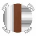 Black Striped Geometric Round Tablecloth for 45-54 Inch Tables, Fitted ...