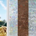 Black Striped Geometric Window Privacy Film Stain Glass,Reusable ...