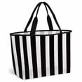 Black Striped Mesh Beach Bag for Women Men,Large Beach Tote Waterproof ...