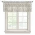 Black Striped Semi Sheer Valance Curtains Brown Background Modern Retro ...