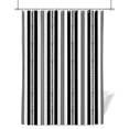 Black Striped Shower Curtain, Rustic Country Stripes Farmhouse Modern ...