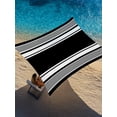 Black Striped Sun Shade Sail 14' x 18', Modern Classic Stripe Rustic ...